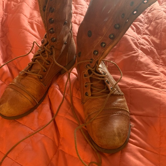 Steve Madden | Shoes | Steve Madden Lace Up Troop Boots | Poshmark